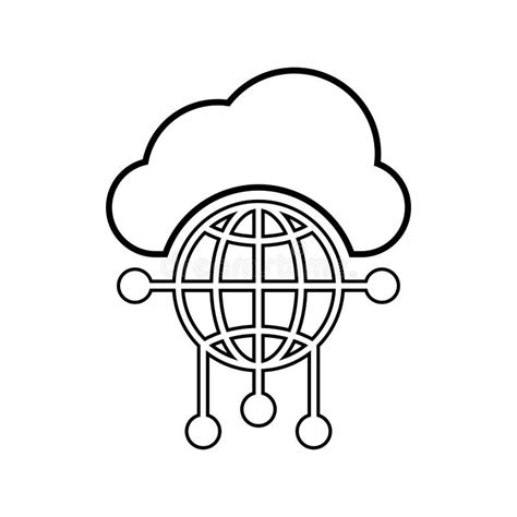Cloud Connectivity Network Line Icon Outline Vector Stock Vector