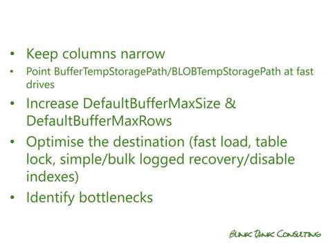 Ppt Ssis Dataflow Performance Tuning Jamie Thomson Powerpoint