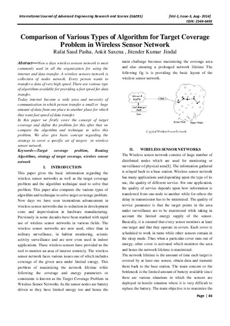 Pdf Comparison Of Various Types Of Algorithm For Target Coverage Problem In Wireless Sensor