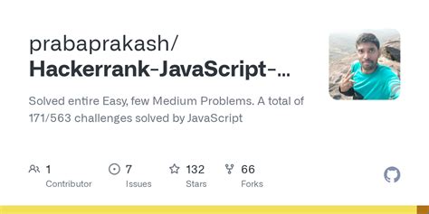 Github Prabaprakashhackerrank Javascript Solutions Solved Entire