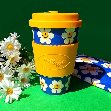 위글위글 친환경 에코 밤부 대나무 머그 컵 텀블러 스마일 위시버킷