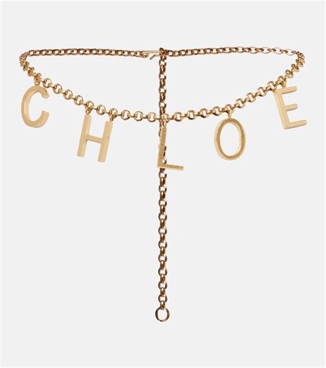 Chloé Letters Belt In Gold Chloe Mytheresa