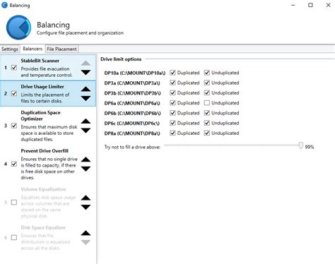 Duplication Space Problem Using Drive Usage Limiter General