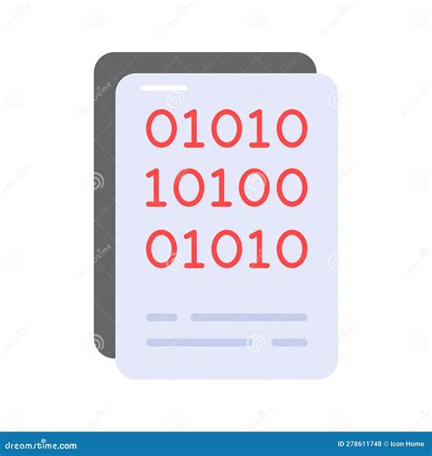 Binary Coding On Sheet Showing Vector Of Binary Coding In Modern Style Stock Vector