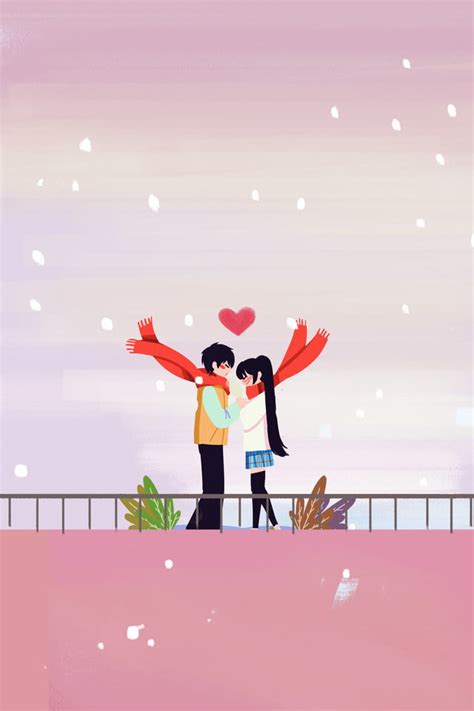 로맨틱 포스터를보고 겨울 몇 풍경 겨울 설경 여행 커플 따뜻한 야외 여행 일러스트 레이터 배경 레이터 여행 일러스트 배경 일러스트 및 사진 무료 다운로드 Pngtree