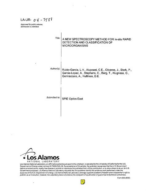 Pdf A New Spectroscopy Method For In Situ Rapid Detection And