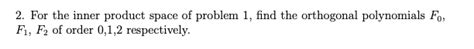 Solved 1 Consider The Vector Space Of Functions 0 1 R Chegg Com