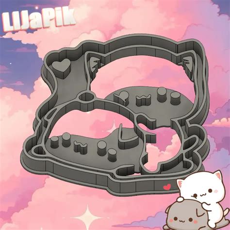 Free Other Stl Download ФОРМА ДЛЯ ПЕЧЕНЬЯ МИЛЫЕ КОТЯТА Cat Cookies №8by Lllapik