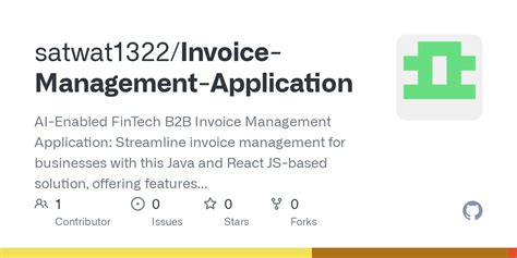 Github Satwat Invoice Management Application Ai Enabled Fintech B B Invoice Management