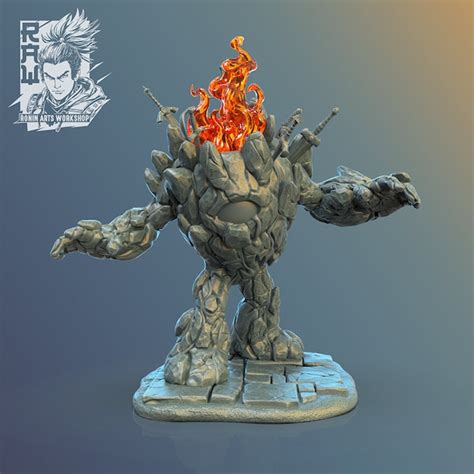 Dnd Lava Elemental Etsy Canada