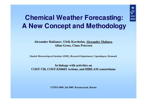 Ppt Chemical Weather Forecasting A New Concept And Methodology