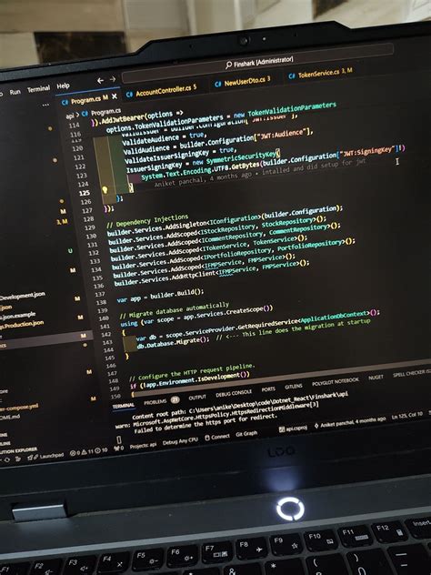 dotnet dependencyinjection cleanarchitecture programcs… aniket