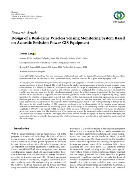 Pdf Design Of A Real Time Wireless Sensing Monitoring System Based On