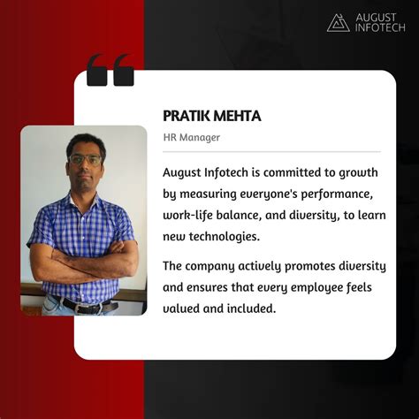 August Infotech On Linkedin Augustinfotech Hr Testimonial Positiveworkplaceculture