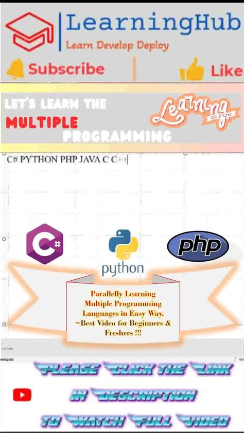 Must Listen Programming Languages Csharp Python Php Education Freshers Beginners Shorts