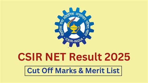 Csir Net Result 2025 Check Cut Off Marks Scorecard Pdf