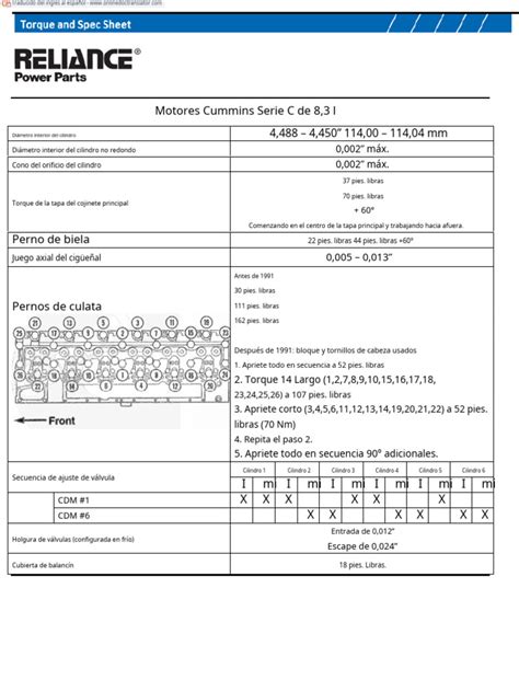 tr cummins c tsl en es pdf motor de combustión interna