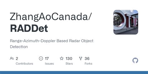 github zhangaocanada raddet range azimuth doppler based radar object