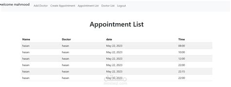 Clinic Appointment Booking System مستقل