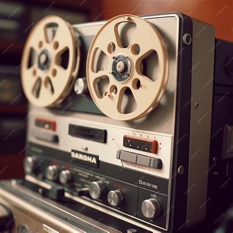 Premium Photo Retro Cassette Record Player Audio Player