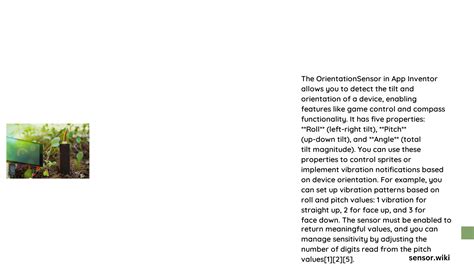 orientation sensor app inventor comprehensive guide to mobile sensor development sensor wiki