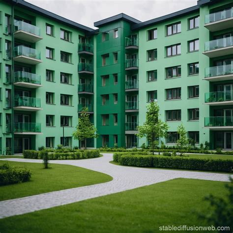 Green Residential Complex Design Stable Diffusion Online