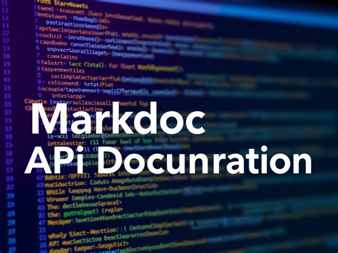 Markdoc For Api Documentation