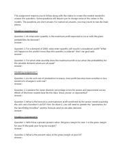 Excel Modeling Assignment Set 2 Docx This Assignment Requires You To Follow Along With The