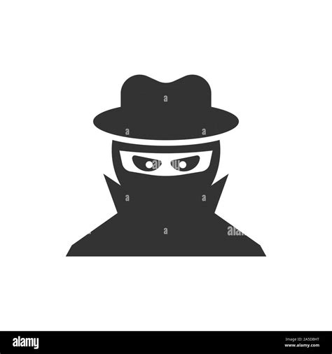 Fraud Hacker Icon In Flat Style Spy Vector Illustration On Isolated Background Cyber Defend