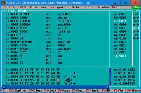 X86 16 Assembly Stores To Data Segment Not All Showing Up Stack