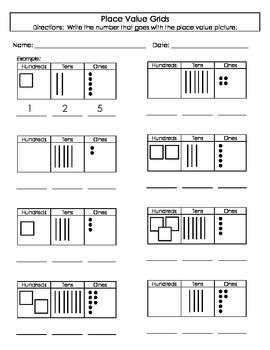 Place Value Grids Drawings And Numbers By Jodi Scott TPT