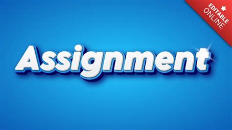 Assignment Clean 3d Text Effect Generator