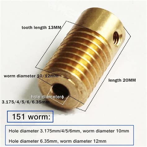 065 151 0 5 Modulus Turbine Worm Gear Hole Diam Vicedeal