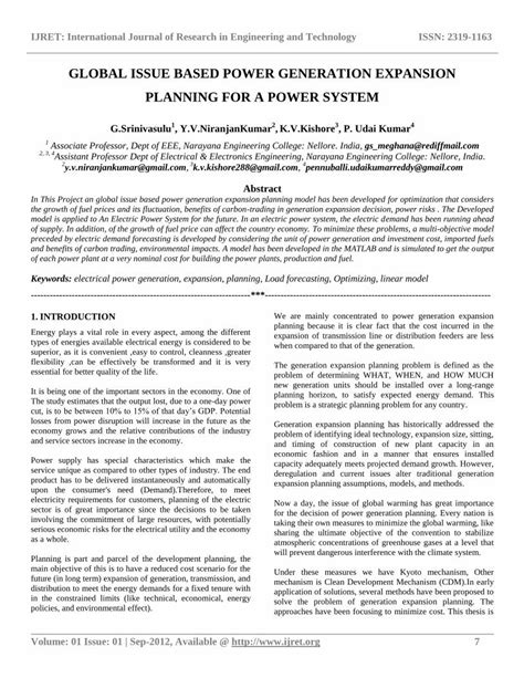 Pdf Global Issue Based Power Generation Expansion Planning For A Power System Dokumen Tips
