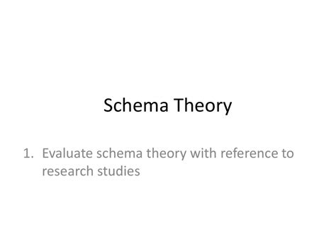 Schema Theory