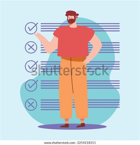 Man Test Template Character Stock Vector Royalty Free 2254218311