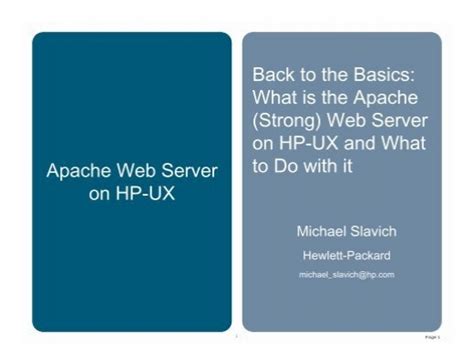 What Is The Apache Strong Web Server On Hp Ux And Openmpe