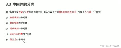 Express中间件 中间件的五个注意事项和中间件的分类 Csdn博客