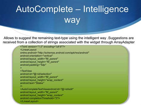 Android Tutorials Powering With Selection Widget Pptx Operating