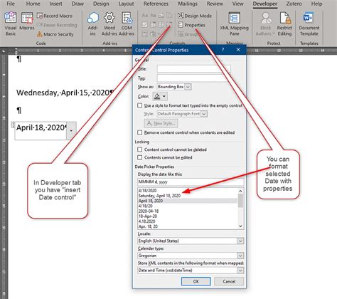 Insert Date Picker In Word Darin Smalls