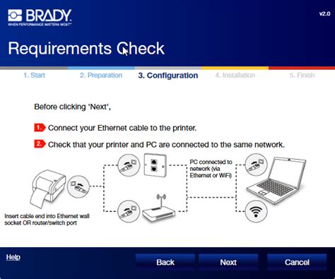 How To Configure The Brady Network Card During Driver Installation Brady Support