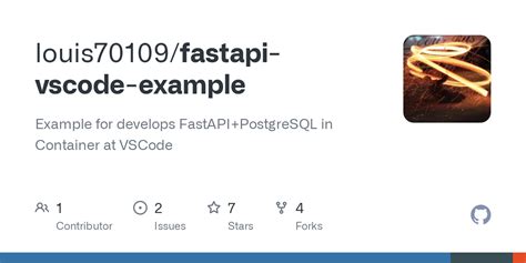 Github Louis70109fastapi Vscode Example Example For Develops Fastapipostgresql In Container