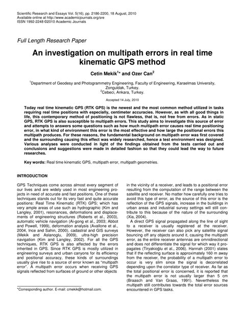 pdf an investigation on multipath errors in real time kinematic gps