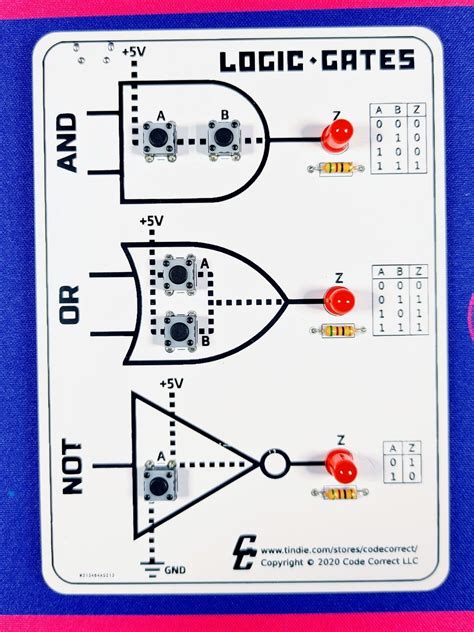 Logic Gates Learning Kit 1 Switches Etsy Electronics Basics Electronic Engineering
