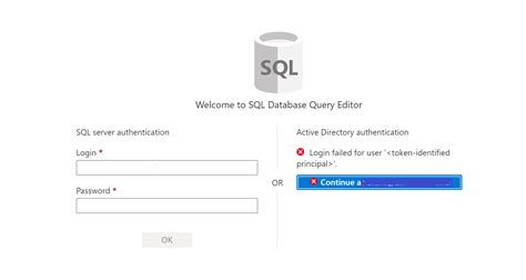 New User Of Azure Access To Query Editor Stack Overflow