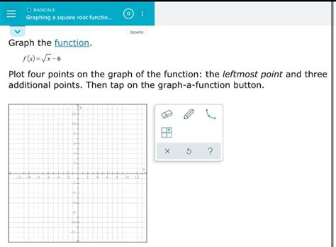 Solved O RADICALS Graphing a square root functio Español Chegg