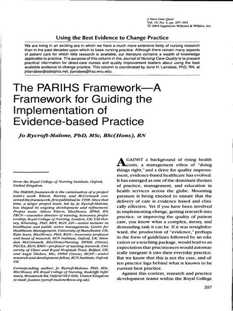The Parihs Framework A Framework For Guiding The Implementation Of
