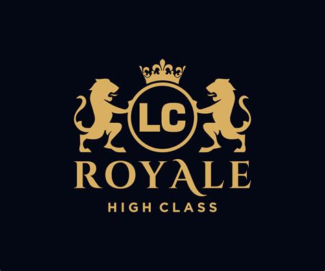 Golden Letter Lc Template Logo Luxury Gold Letter With Crown Monogram Alphabet Beautiful