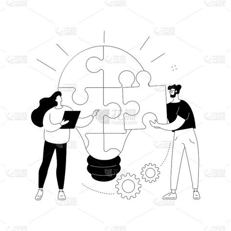 问题解决抽象概念矢量插图。