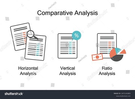 Comparative Analysis Vertical Analysis Horizontal Analysis Stock Vector Royalty Free
